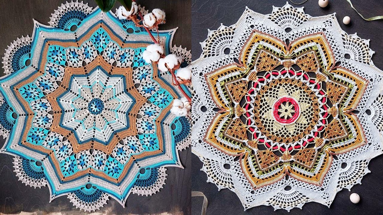 Latest Beautiful Crochet cutwork dolly patterns design ideas || Crochet ...
