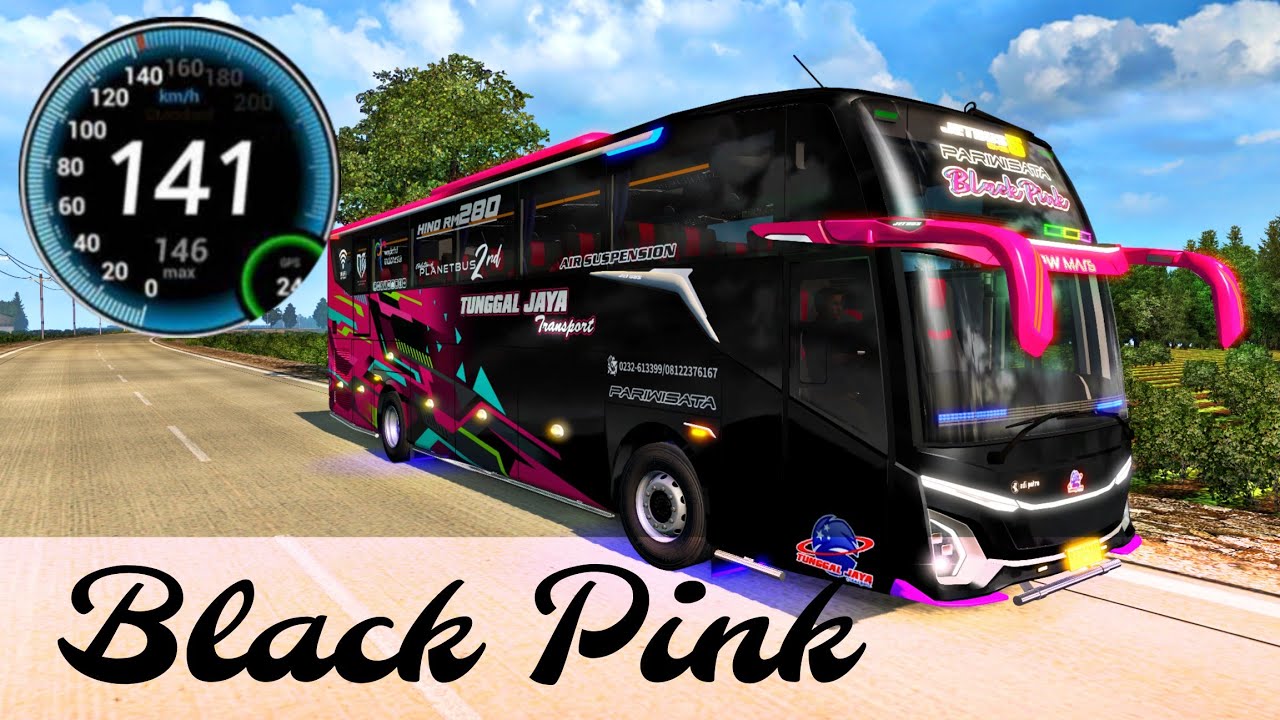 Bus Viral Pariwisata Black Pink | ets2 indonesia #trending - YouTube