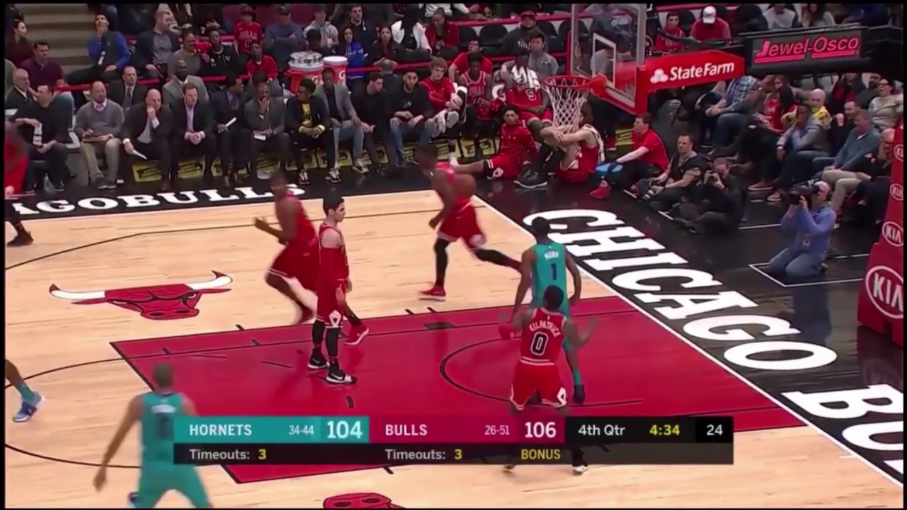 Malik Monk double pump dunk - Charlotte Hornets vs Chicago Bulls - YouTube