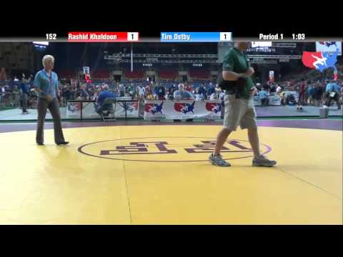 Fargo 2012 152 Round 4: Rashid Khaldoon (Texas) vs. Tim Ostby ...