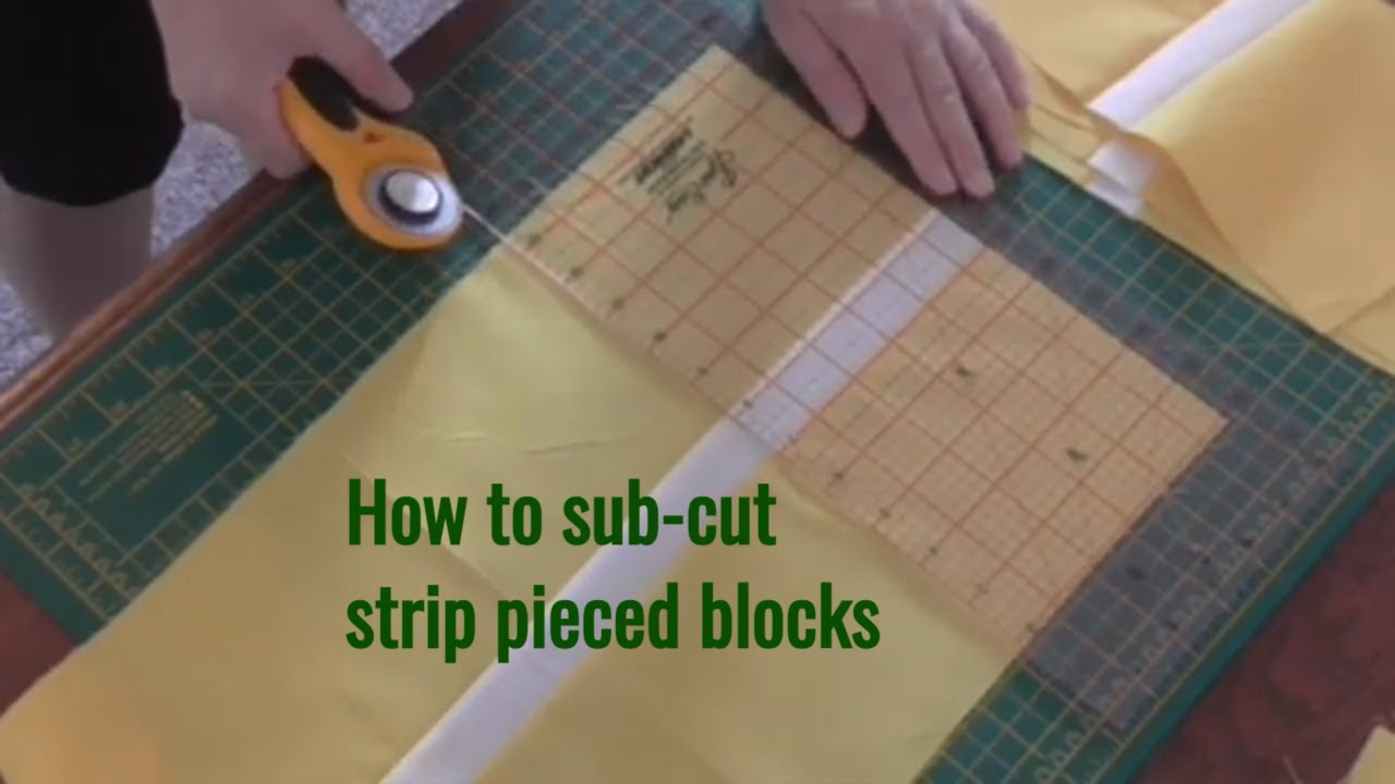 Tip for sub-cutting strip pieced blocks - YouTube