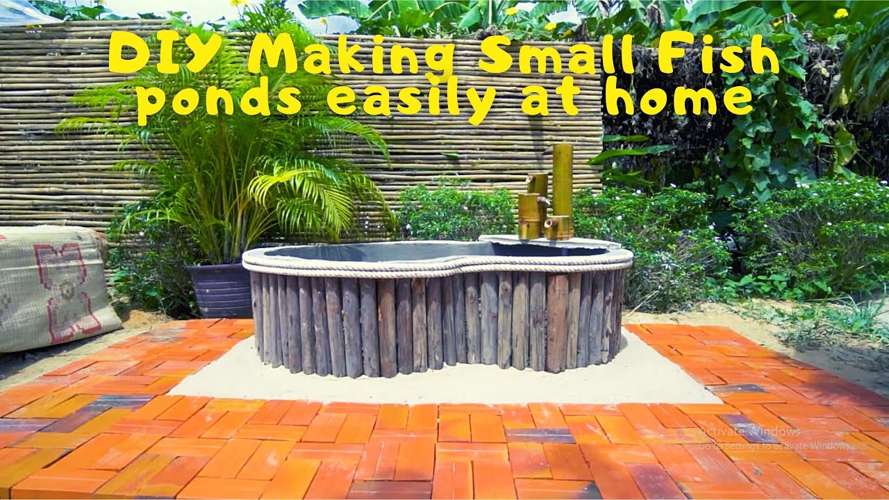 Decorate Your Garden | Making Fish Pond From Wood - YouTube