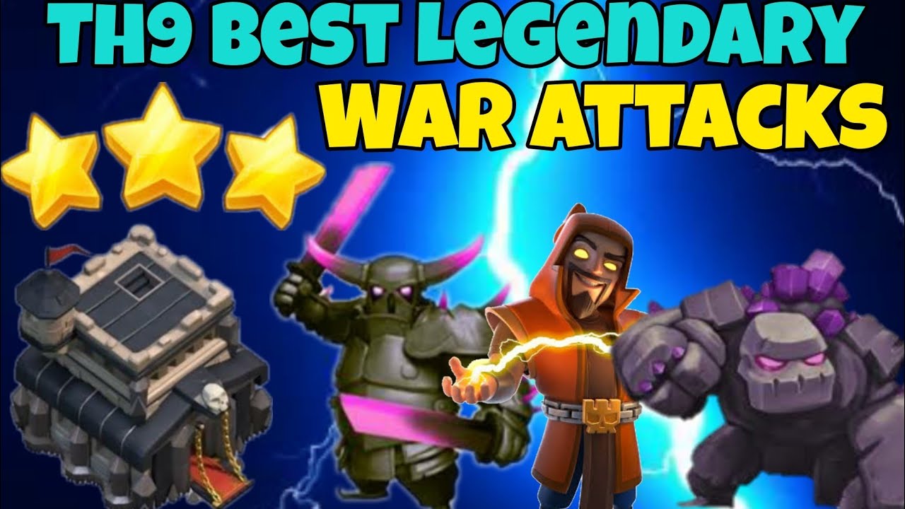 Th9 Legendary GOWIPE Attack | Th9 Best Attack Strategy | Th9 Attack ...