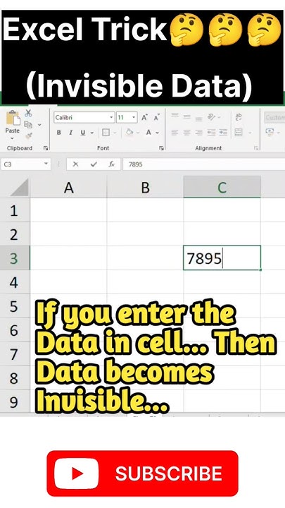 ExcelTrick#Data Invisible in Excel#excel#exceltips#exceltutorial#excelhacks#shorts#viral# ...