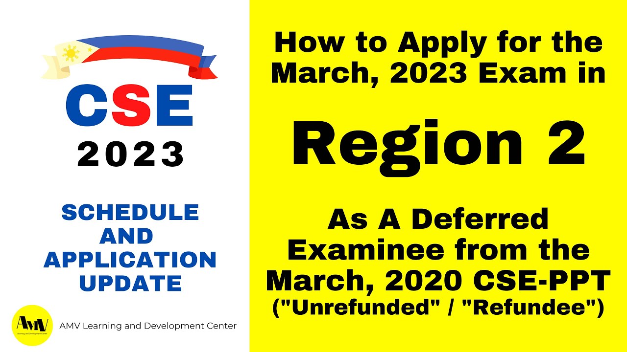 How to Apply for CSE 2023 (Deferred / "Refundee" / "Unrefunded ...