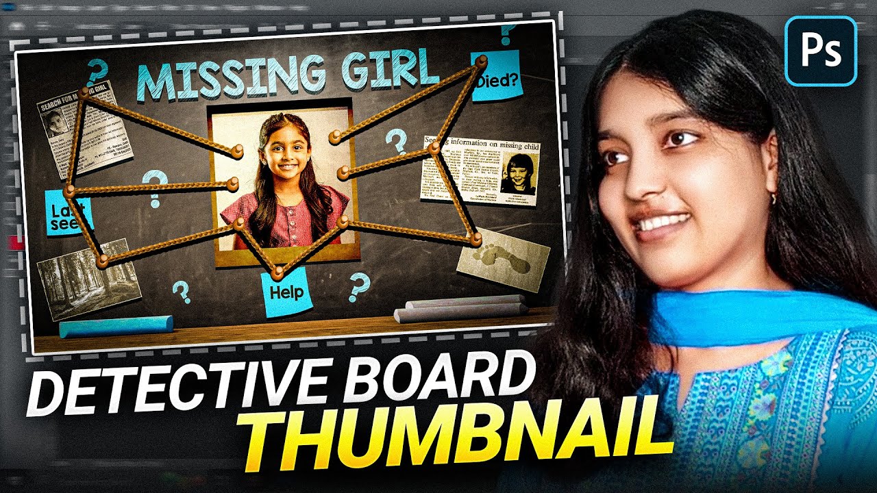 How to Make Detective Board Thumbnail in Photoshop🔥 - YouTube