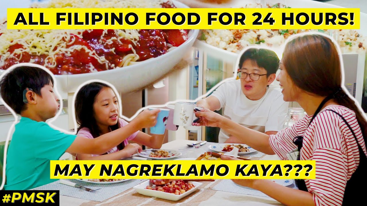EATING ONLY FILIPINO FOOD FOR A DAY | PINOY STYLE SPAGHETTI NASAID SA ...