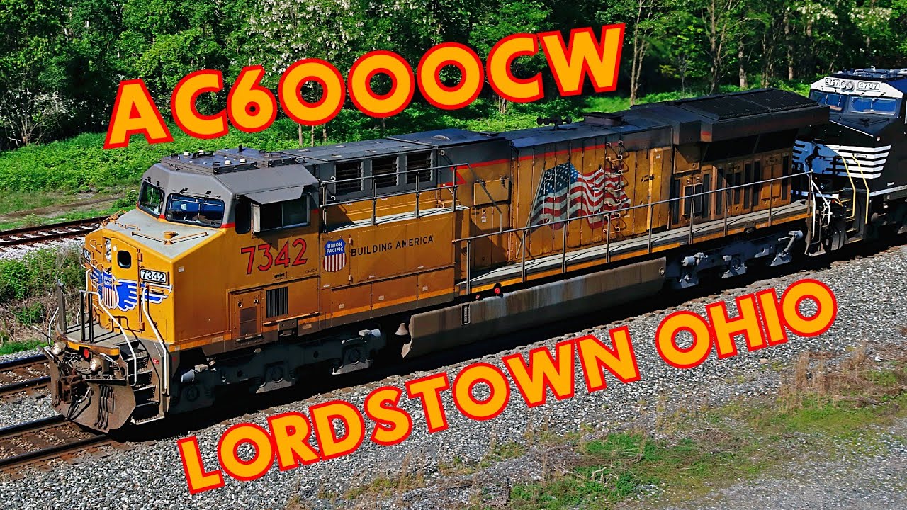 Union Pacific AC6000 leads CSX freight Train Through Lordstown Ohio (UP ...