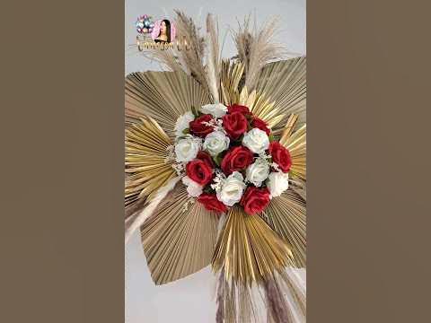 Arreglo de flores con palmas secas/ Birthday Decor 😍 - YouTube