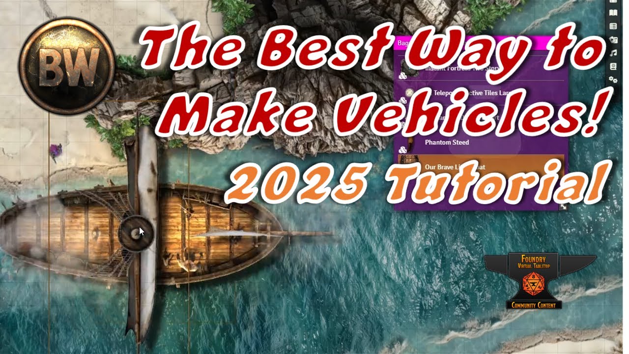 New! How to Make Vehicles in 2025 - #FoundryVTT [system agnostic] # ...