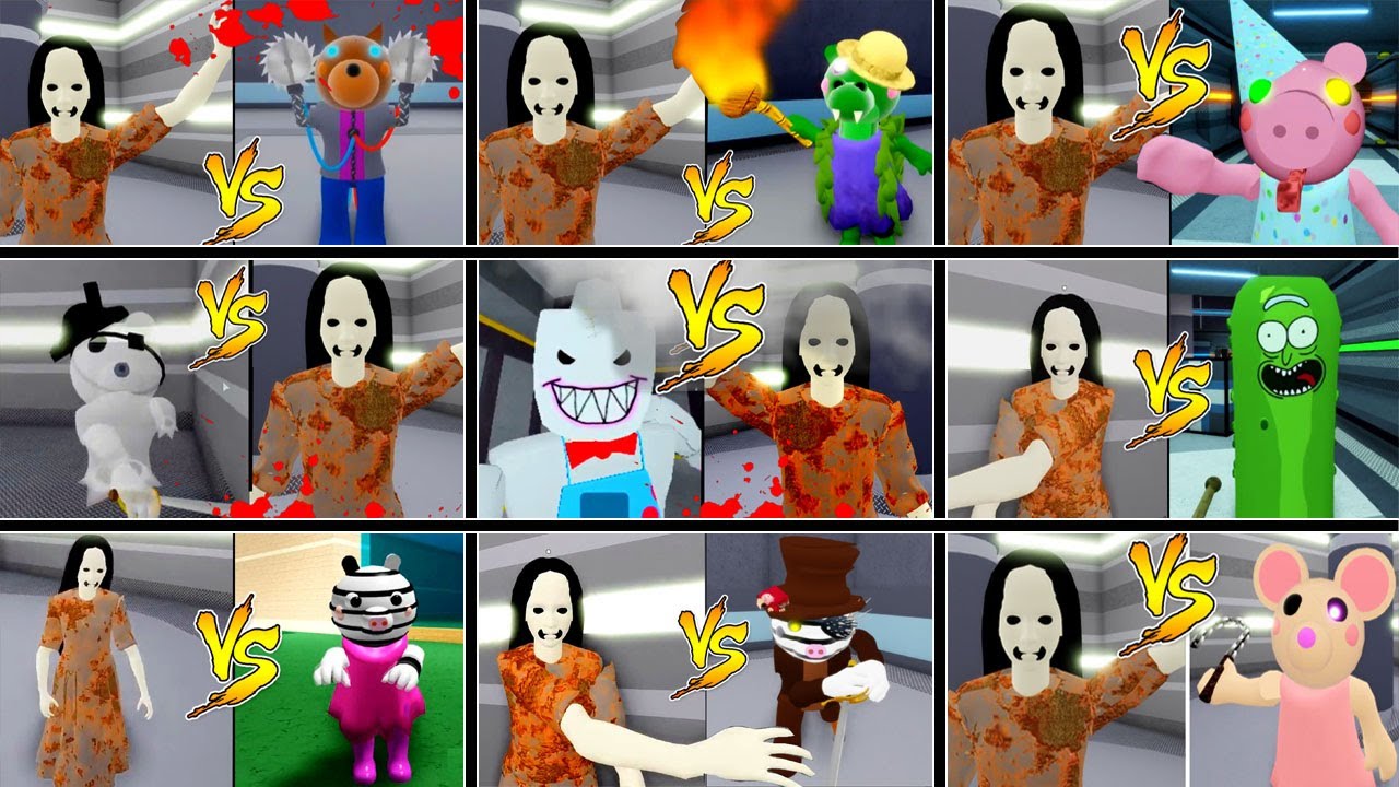 ROBLOX PIGGY ALL JUMPSCARES vs GRANNY LISA - YouTube