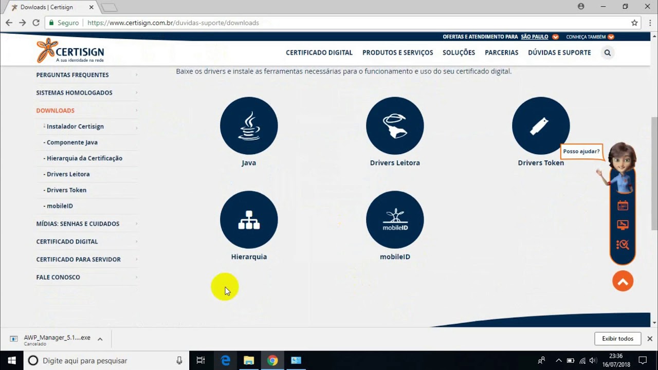 Instalar Certificado Oberthur - YouTube