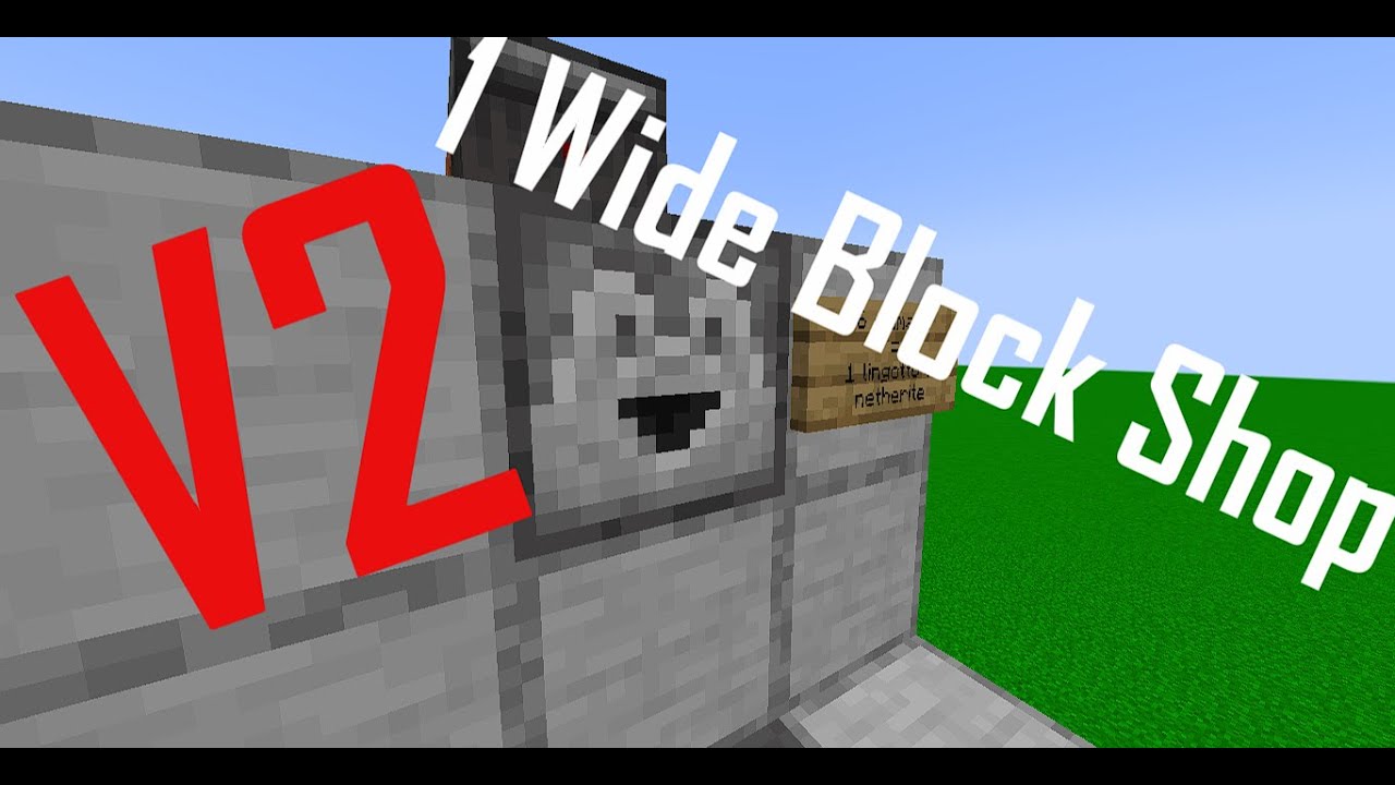 Minecraft auto-shop 1 block wide V2 - YouTube
