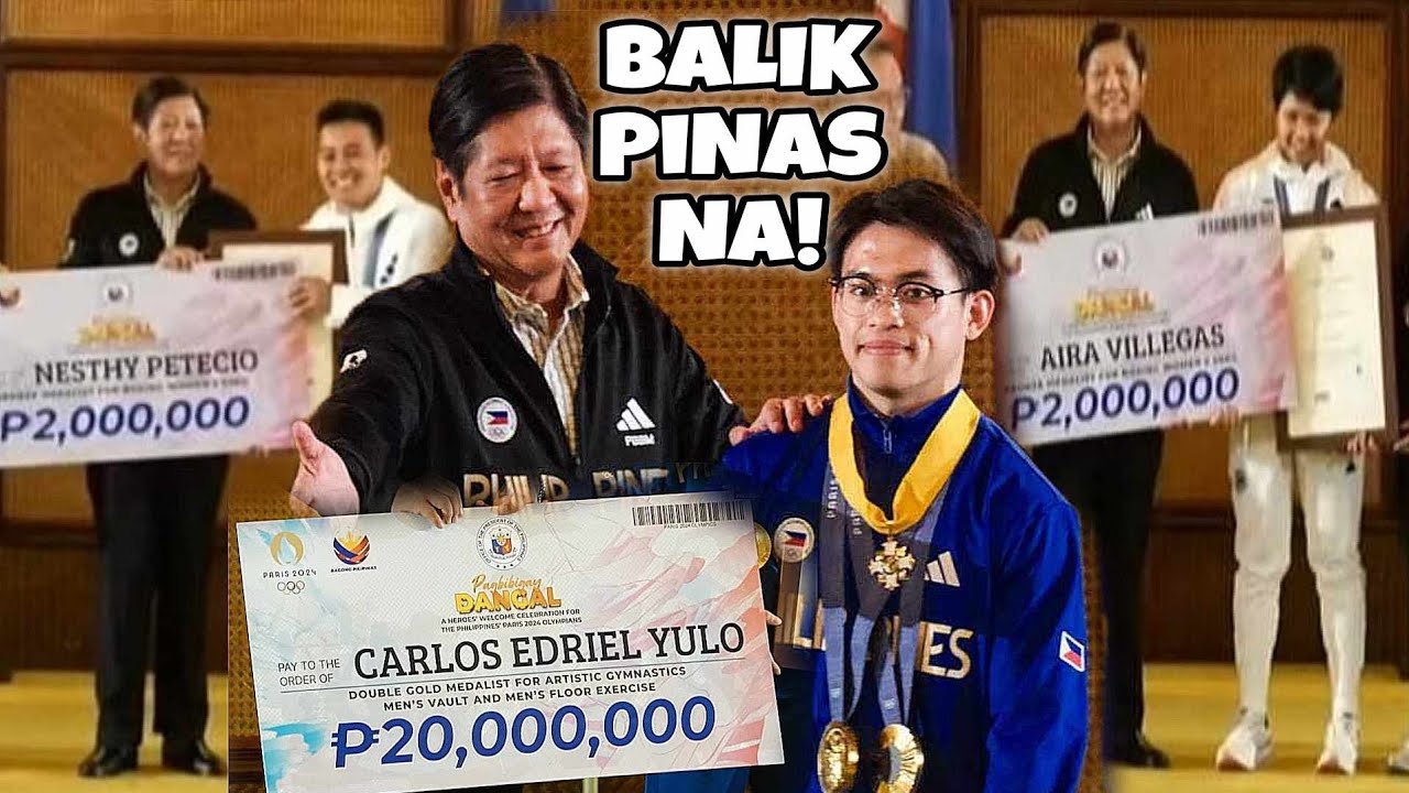 CARLOS YULO AT MGA KASAMANG ATLETANG PINOY BALIK-PINAS NA! #carlosyulo ...