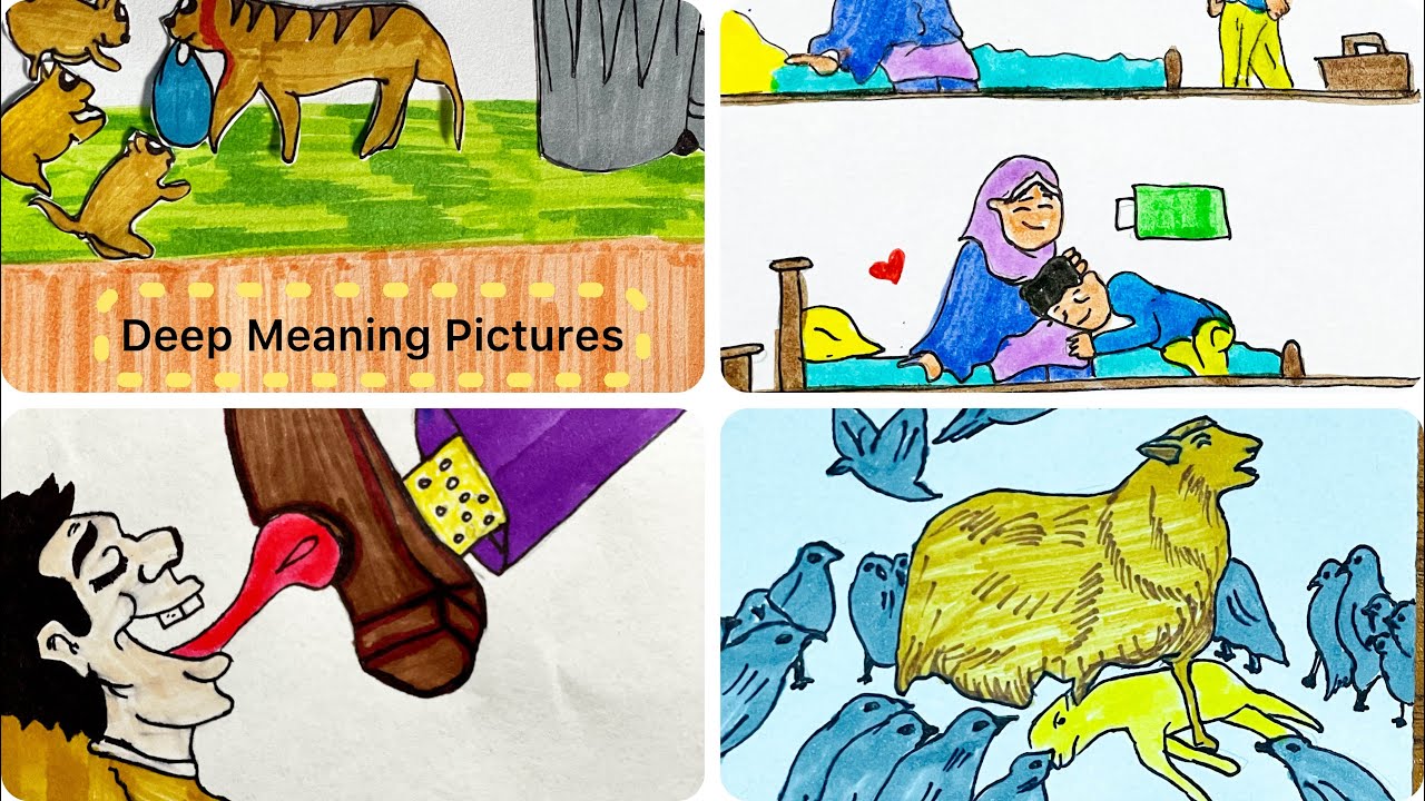 Deep meaning pictures || Social Drawing || Drawing Tutorial for ...
