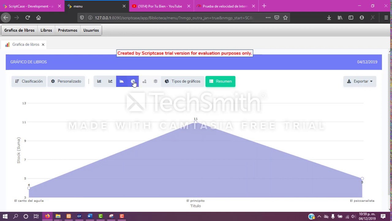 SISTEMA DE BIBLIOTECA SCRIPTCASE - YouTube