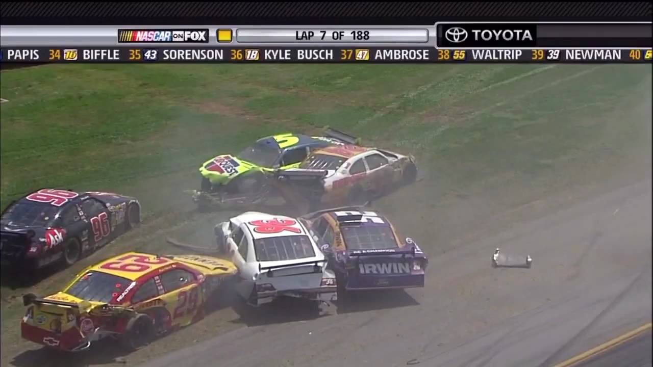 2009 NASCAR Talladega Wreck "The Big One" (Live) HD - YouTube