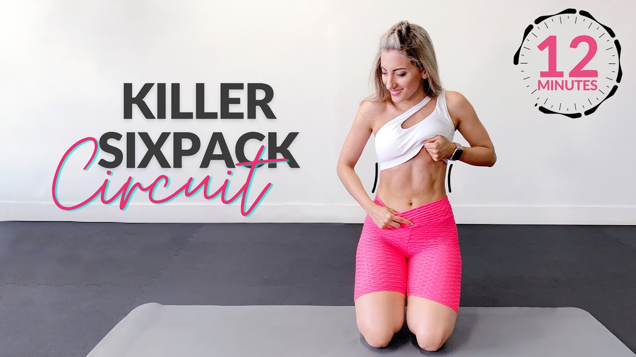 12 Min Killer Sixpack Circuit No Rest Intense Abs Home Workout No