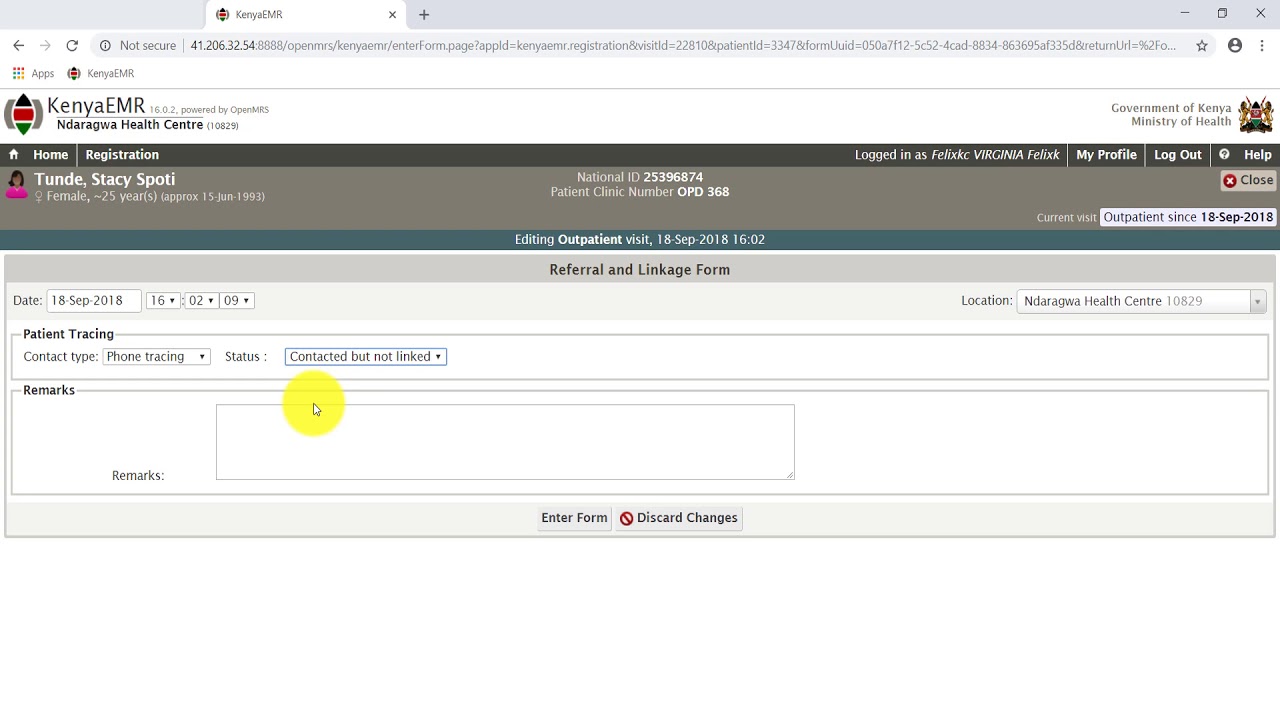 8 KenyaEMR HTS Referral and Linkage Form - YouTube