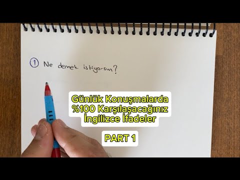 İNGİLİZCE KONUŞMAK İÇİN MUTLAKA BİLMENİZ GEREKEN HAP İFADELER