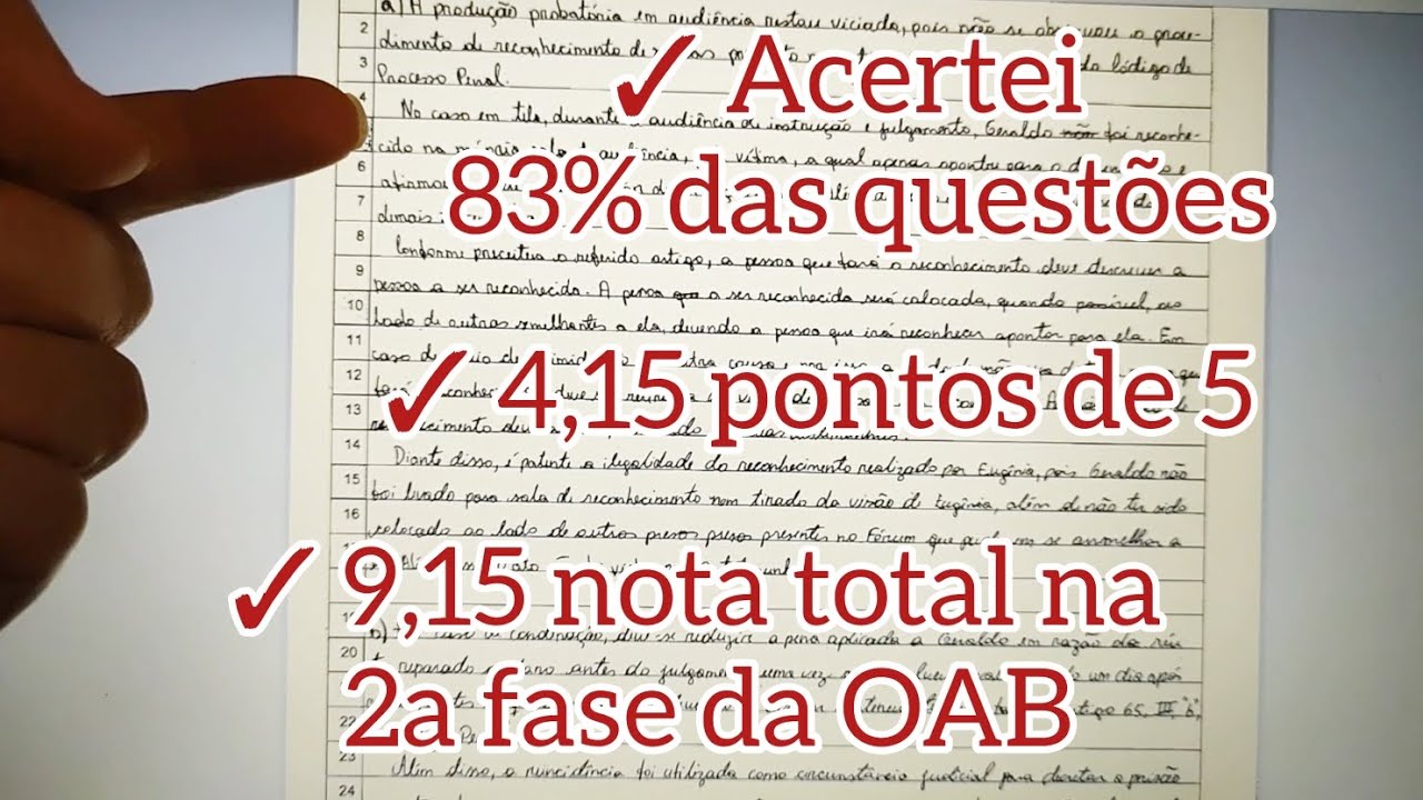 Como acertar as QUESTÕES da OAB. Mostrei minha PROVA. 2A FASE OAB ...