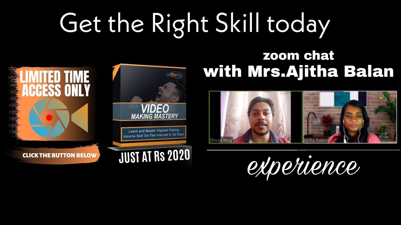 With Mrs.Ajitha Balan being grateful for Video Making Mastery course ...