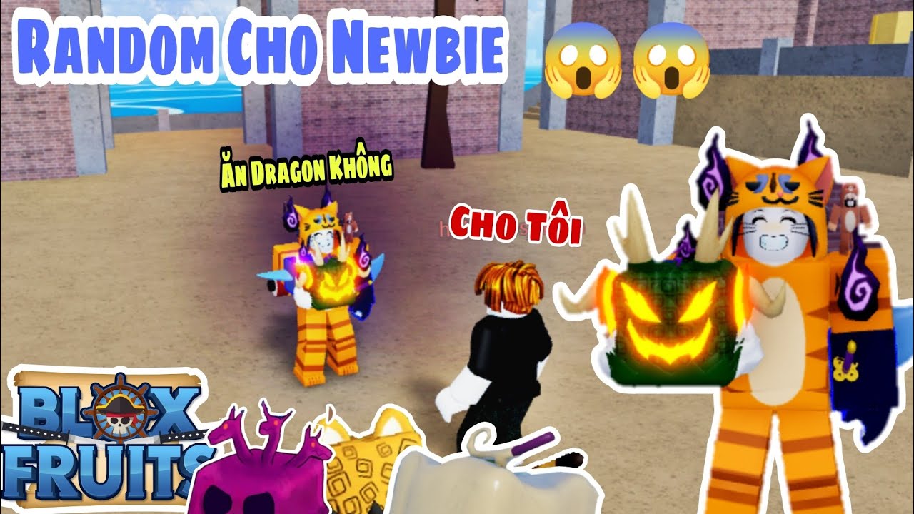Random Blox Fruits|| Tặng Dragon Cho Newbie Để Farm Level Và Cái Kết ...