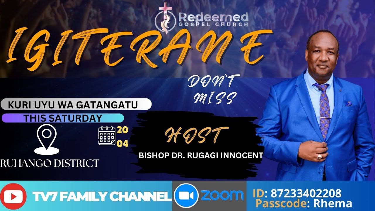 Saturday service 22.JUNE.2024 II BISHOP DR. INNOCENT RUGAGI. - YouTube