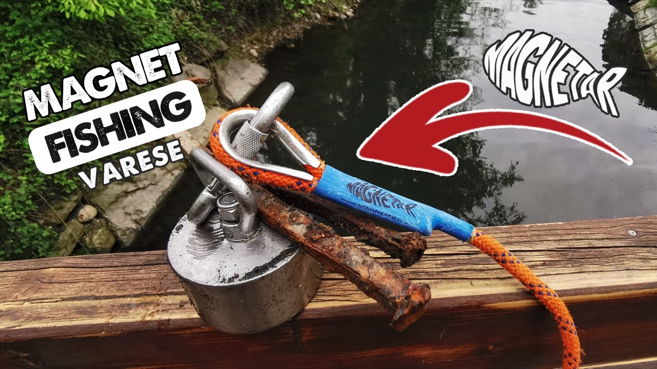 PESCA MAGNETICA al Fiume con il potente MAGNETE da 1000kg (magnet ...