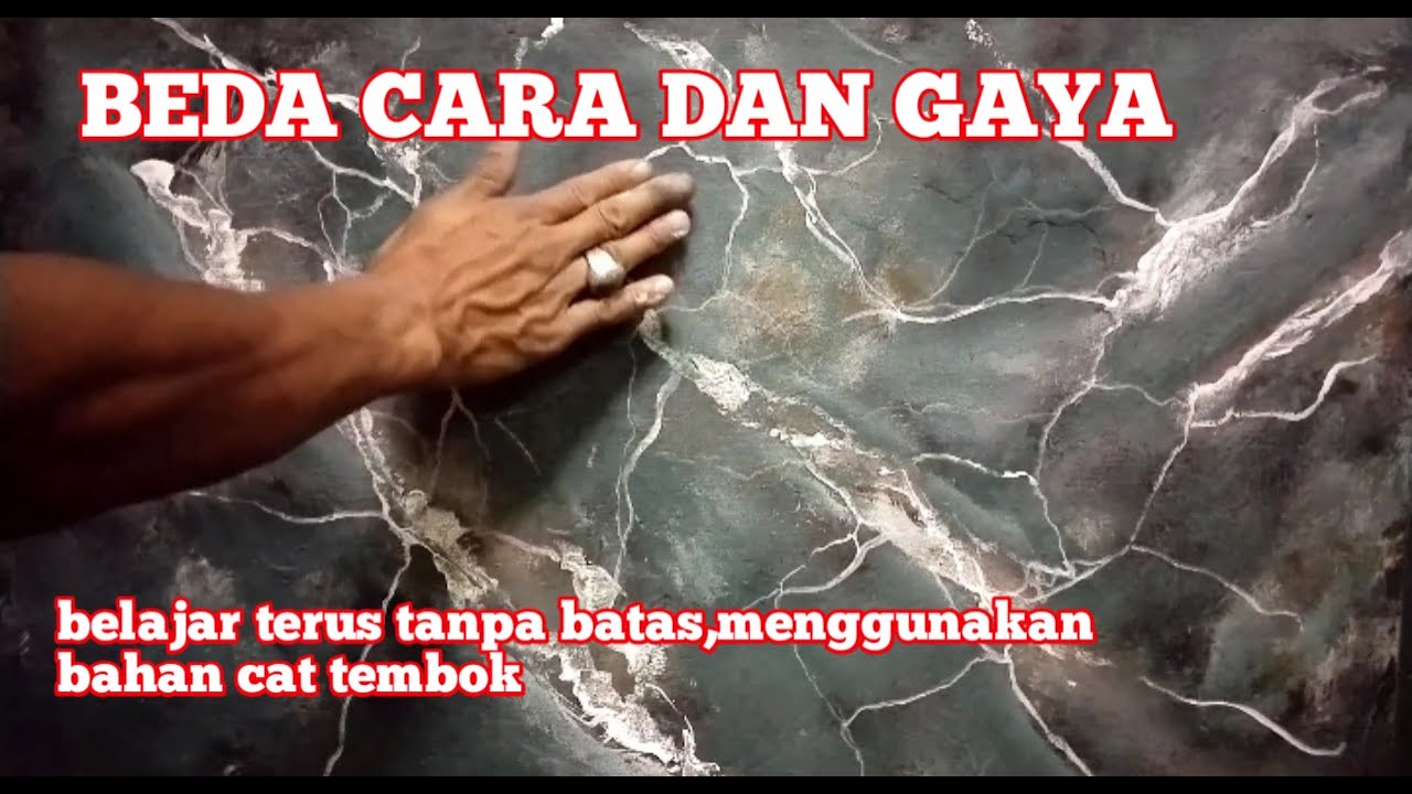 Trik cara membuat retak pada cat marmer - YouTube