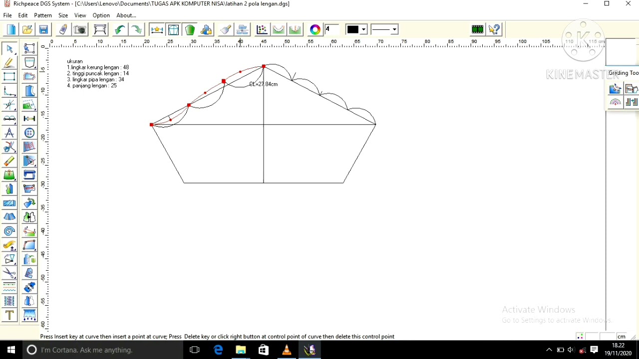 Pembuatan pola dasar lengan menggunakan RP ‐ DGS - YouTube