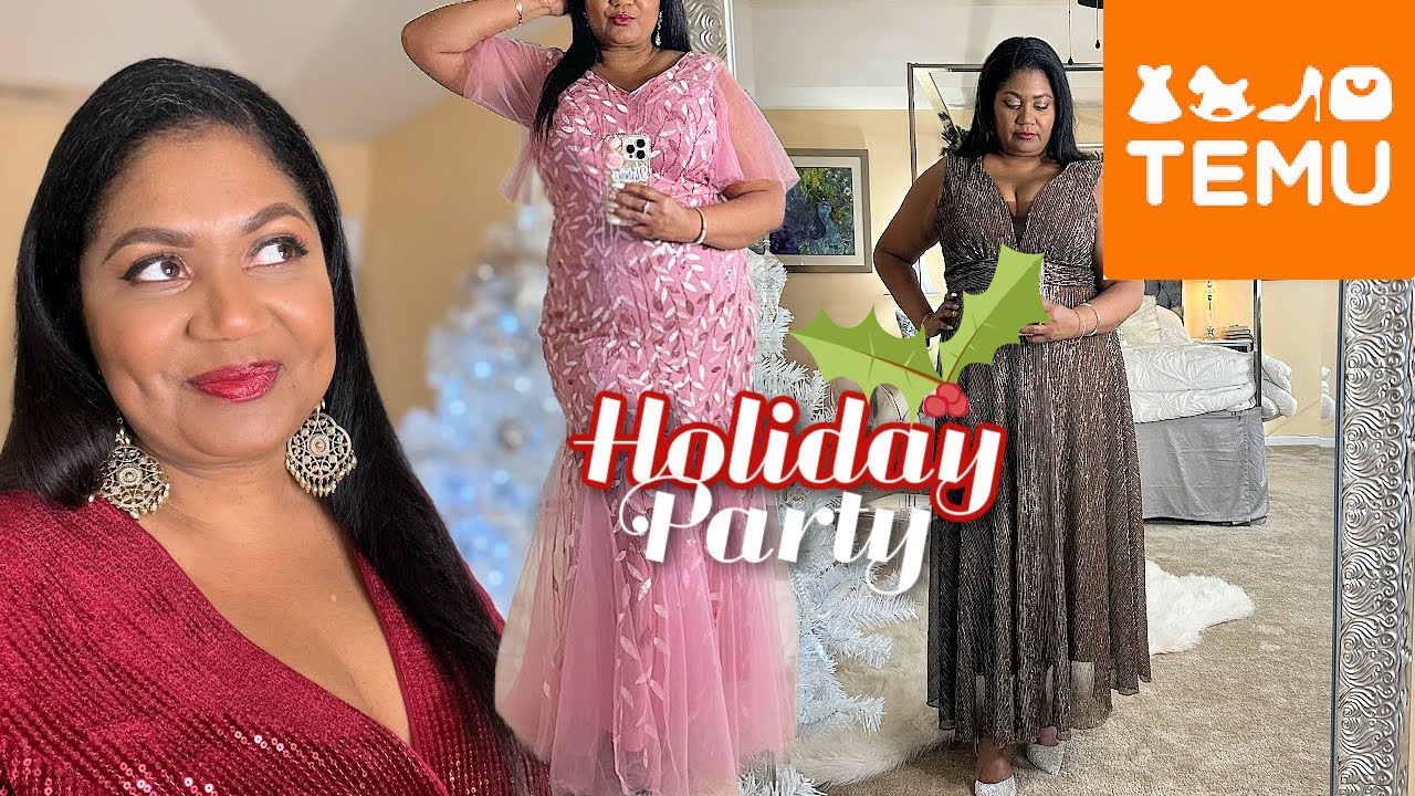 TEMU HOLIDAY & PARTY DRESSES Haul & Try On 2023! #temu #formaldresses # ...