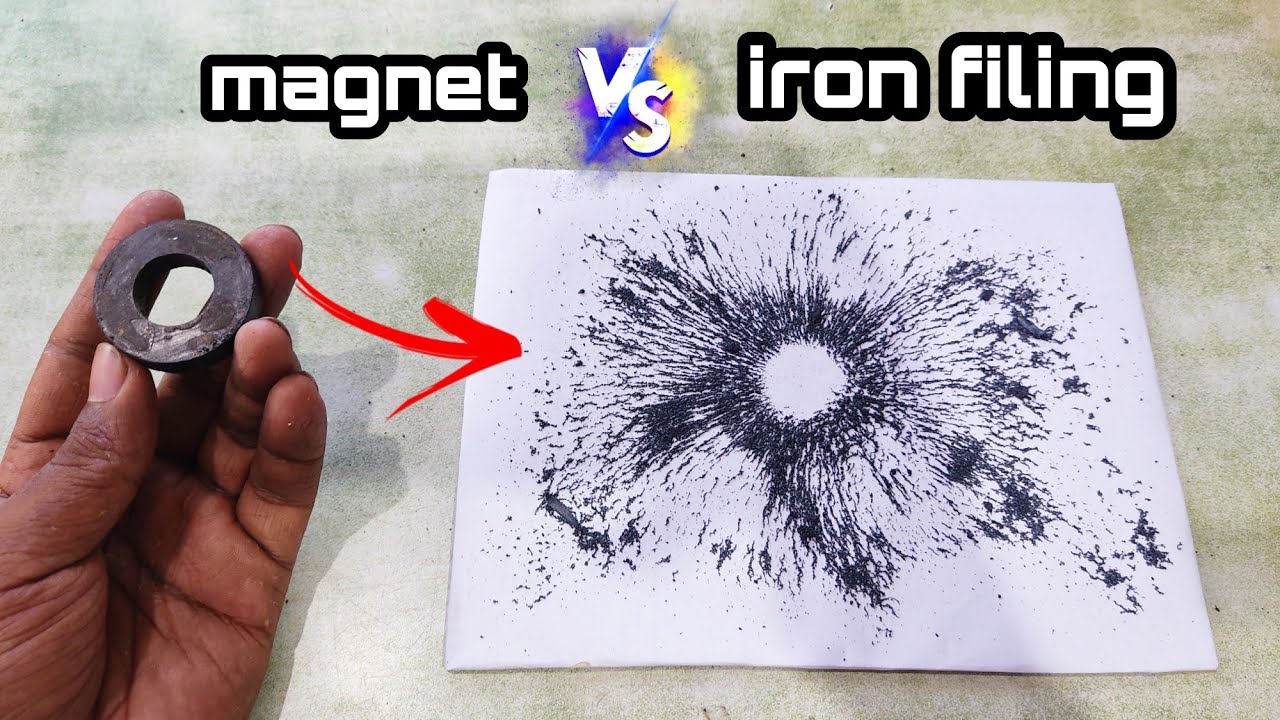 magnet vs iron filing || magnetic field line || plotting magnetic field ...