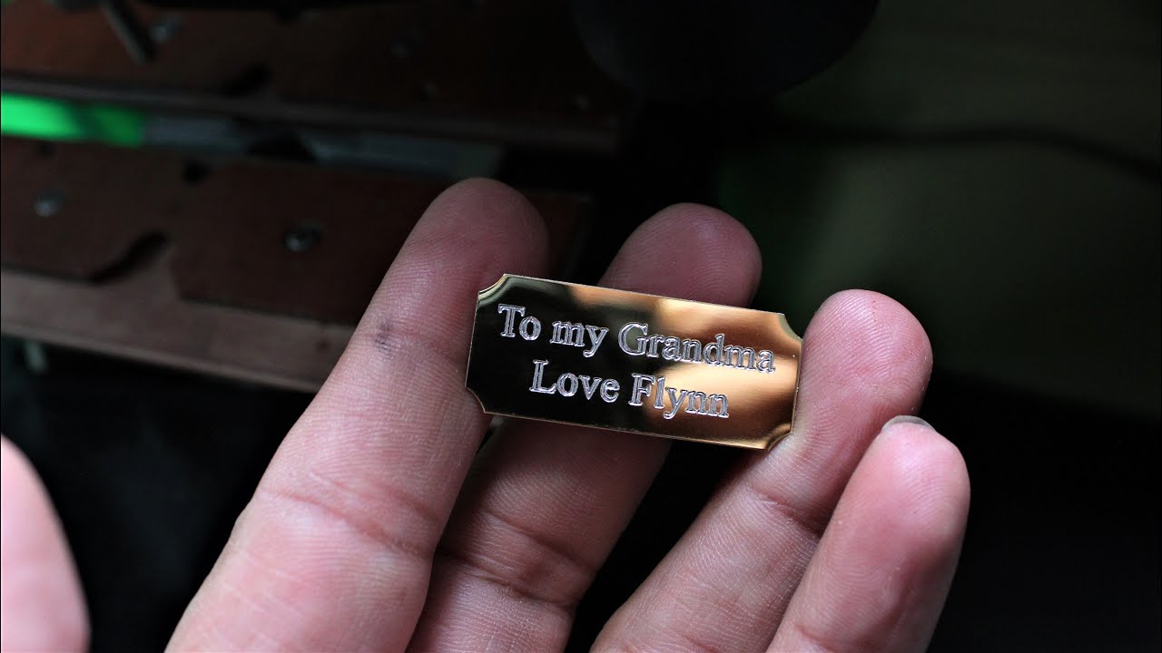 Custom Engraving Gold Plate Personal message Engraved - YouTube