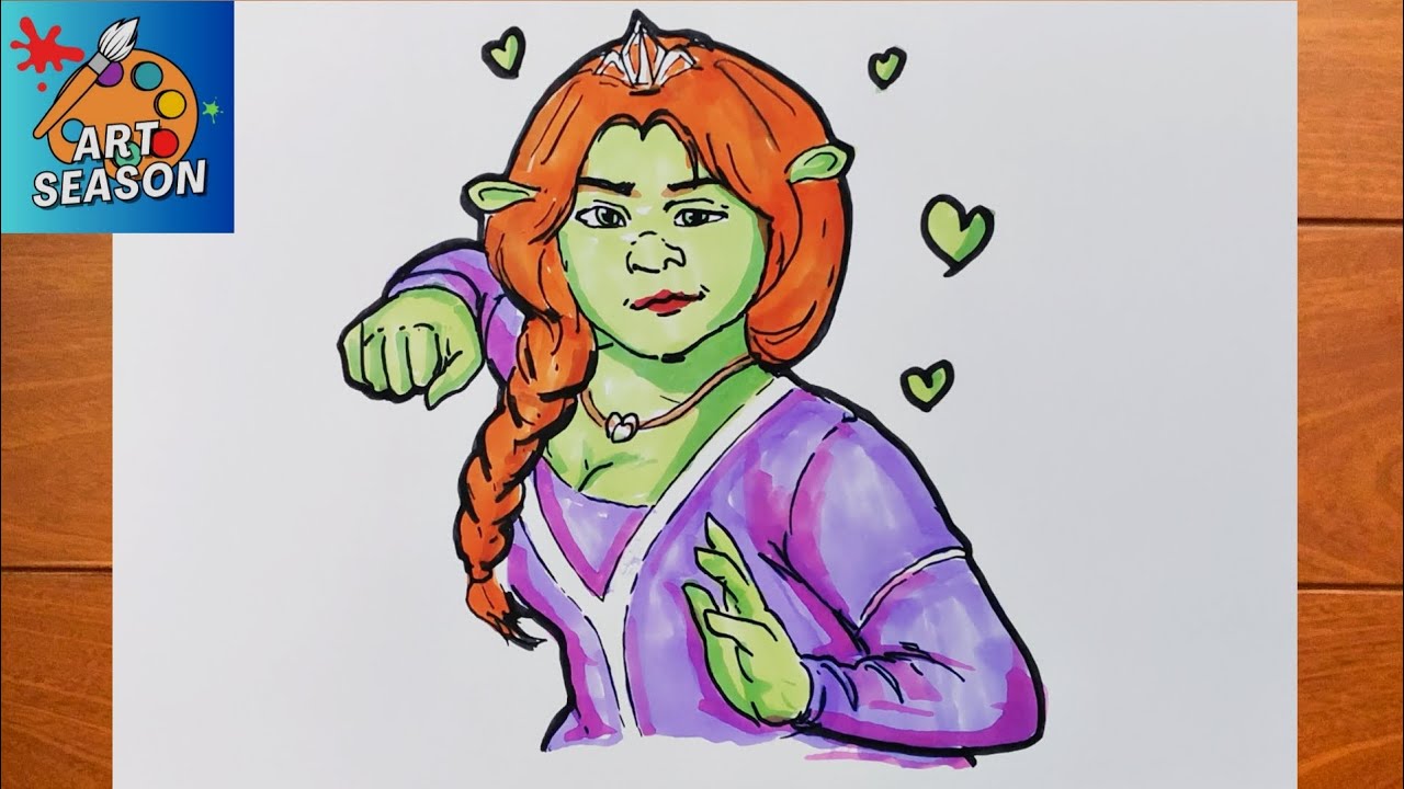 How to Draw Princess Fiona from Shrek - YouTube