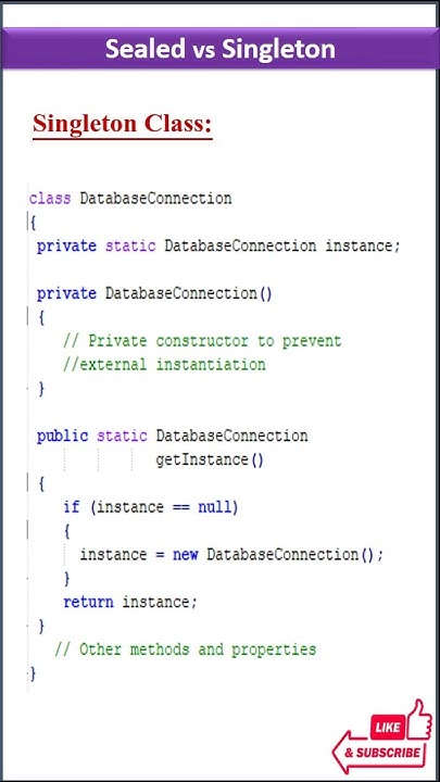 Difference between Sealed and Singleton Class #Csharp #techinterview #interviewpreparation - YouTube