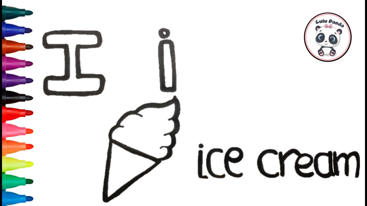 learn the letter I / ABC drawing / learning ABC /how to draw the ...