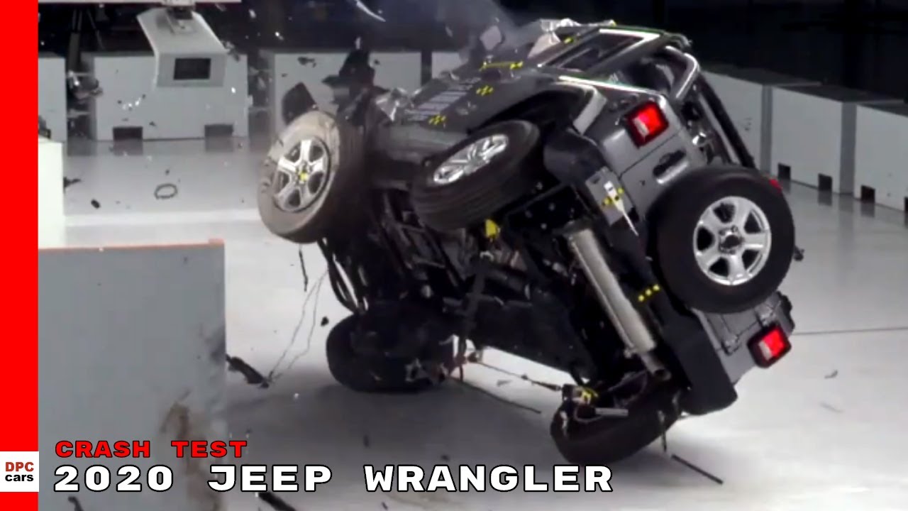 2019-2020 Jeep Wrangler JL 4 door Tip Over In Crash Test - YouTube