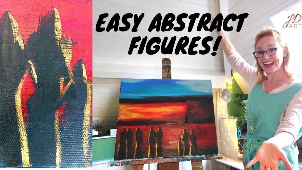 How to PAINT ABSTRACT Human Figures: EASY for BEGINNERS. - YouTube