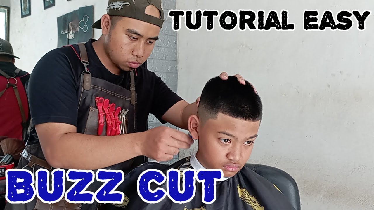 tutorial buzz cut | mudah simpel anak SD pun langsung bisa - YouTube
