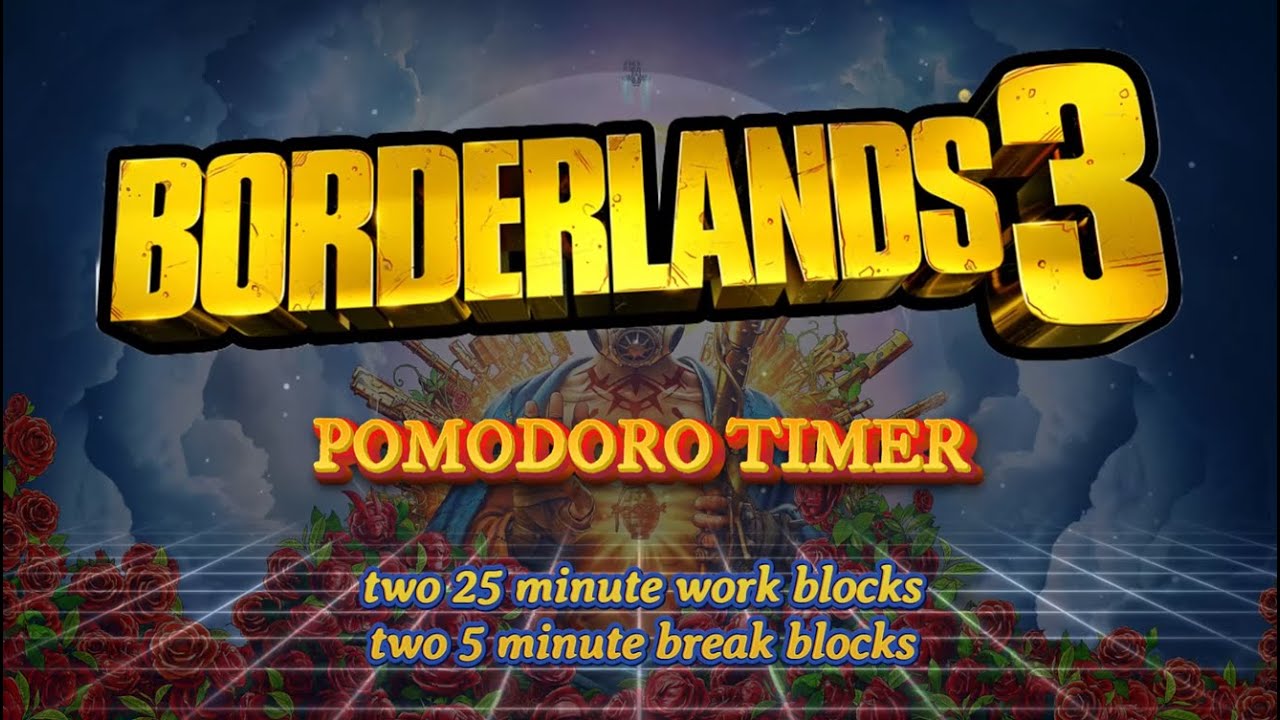 Lo-Fi Borderlands 3 Gameplay 🎮 with Pomodoro Timer 🎧 Study, Work, Relax for 1 Hour 🌙 - YouTube