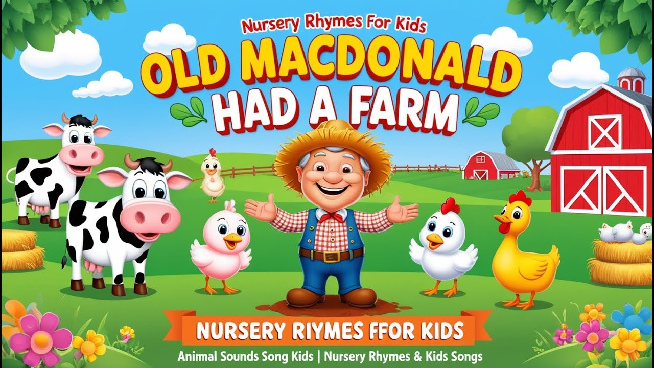 Old Macdonald Had a Farm | Animal Sounds | Kids Songs & Nursery Rhymes ...