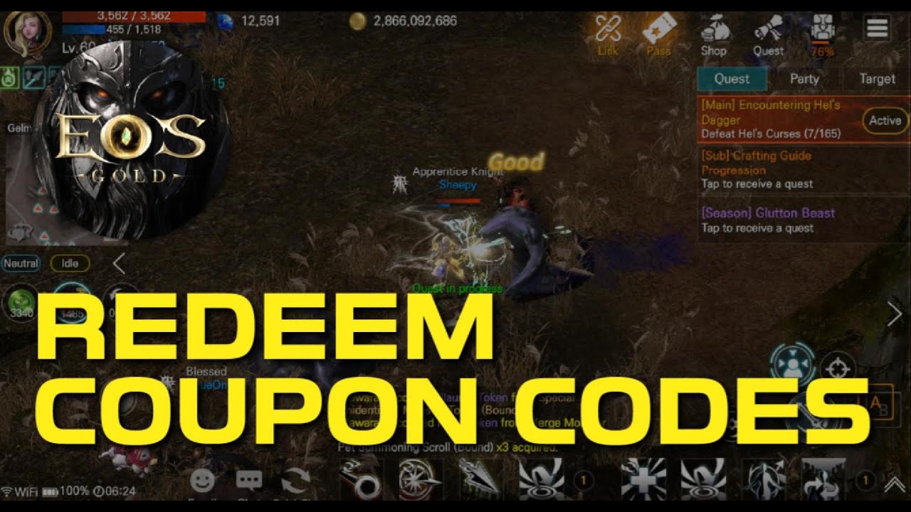Redeem Coupon Codes | EOS Gold | Play To Earn MMORPG #mmorpg # ...
