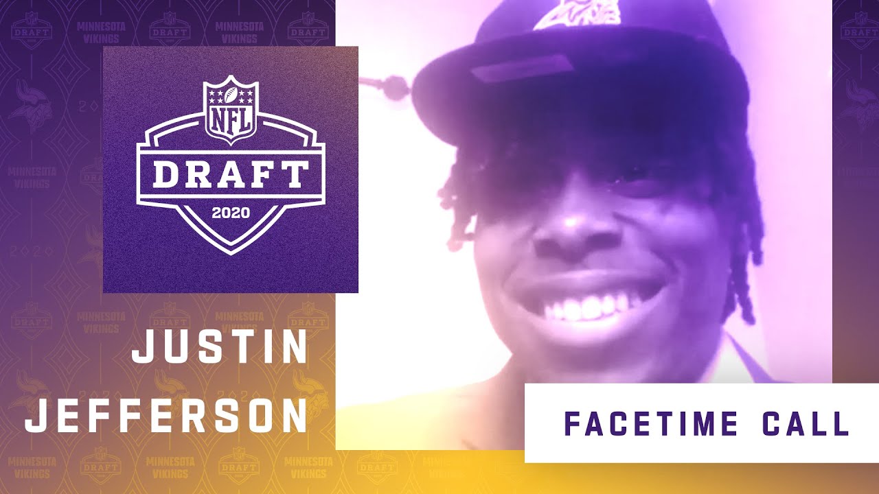 FaceTime Call With Minnesota Vikings First Round NFL Draft Pick WR ...
