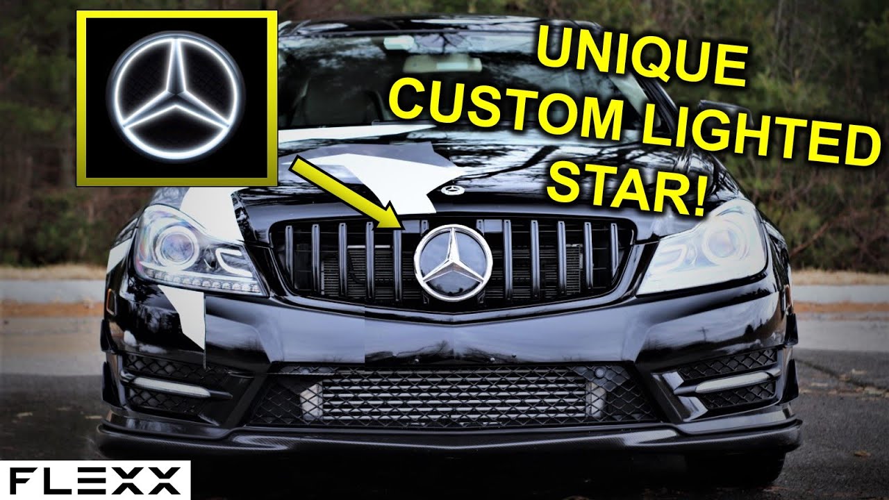 The best unique custom lighted led Mercedes star! - YouTube