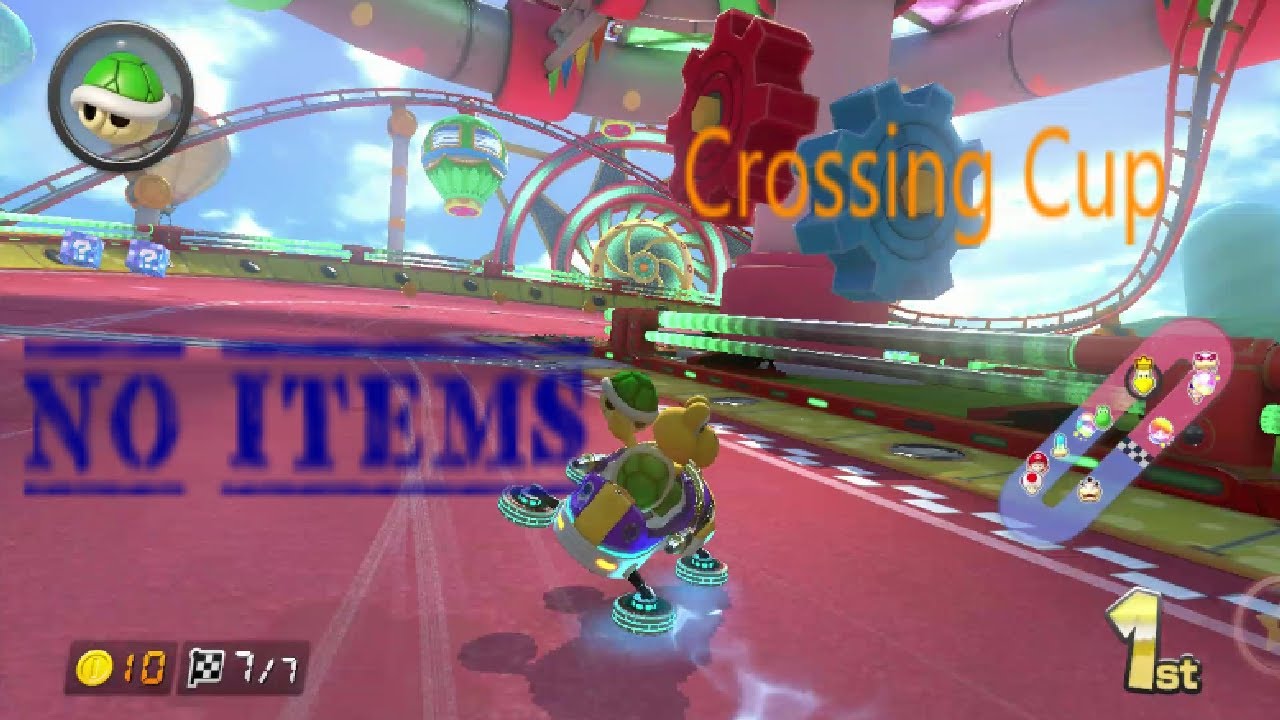 Mario Kart 8 Crossing Cup but I use NO ITEMS - YouTube