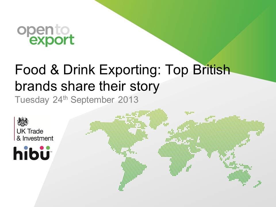 Food & Drink | Top British export brands share their story - YouTube