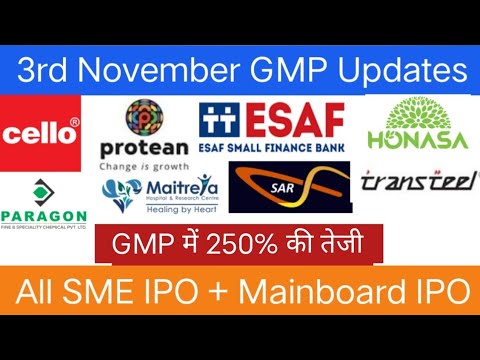 ESAF Small Finance Bank IPO | Cello World IPO | SAR Televenture IPO ...