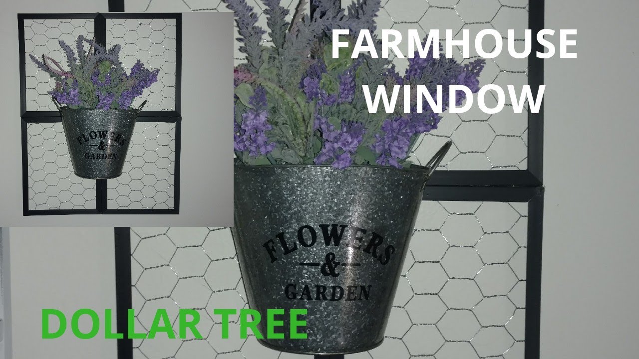 Diy farmhouse window/ diy farmhouse flower basket window - YouTube