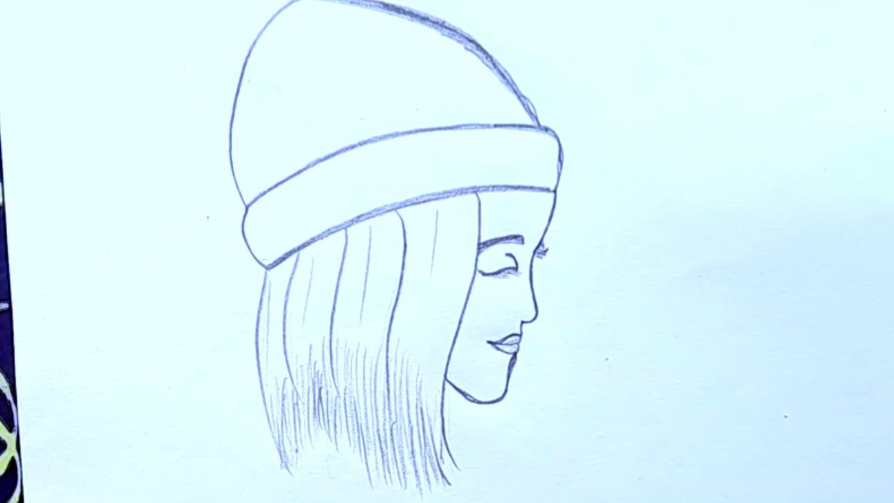 How to draw a easy girl side face Sketch | Girl sketch | - YouTube